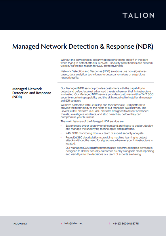NDR Datasheet NDR Datasheet